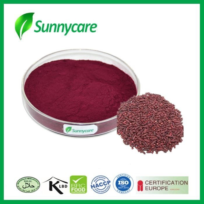 Red Yeast Rice Extract Powder 0.8% 1.5% Lovastatin Monascus Purpureus ...